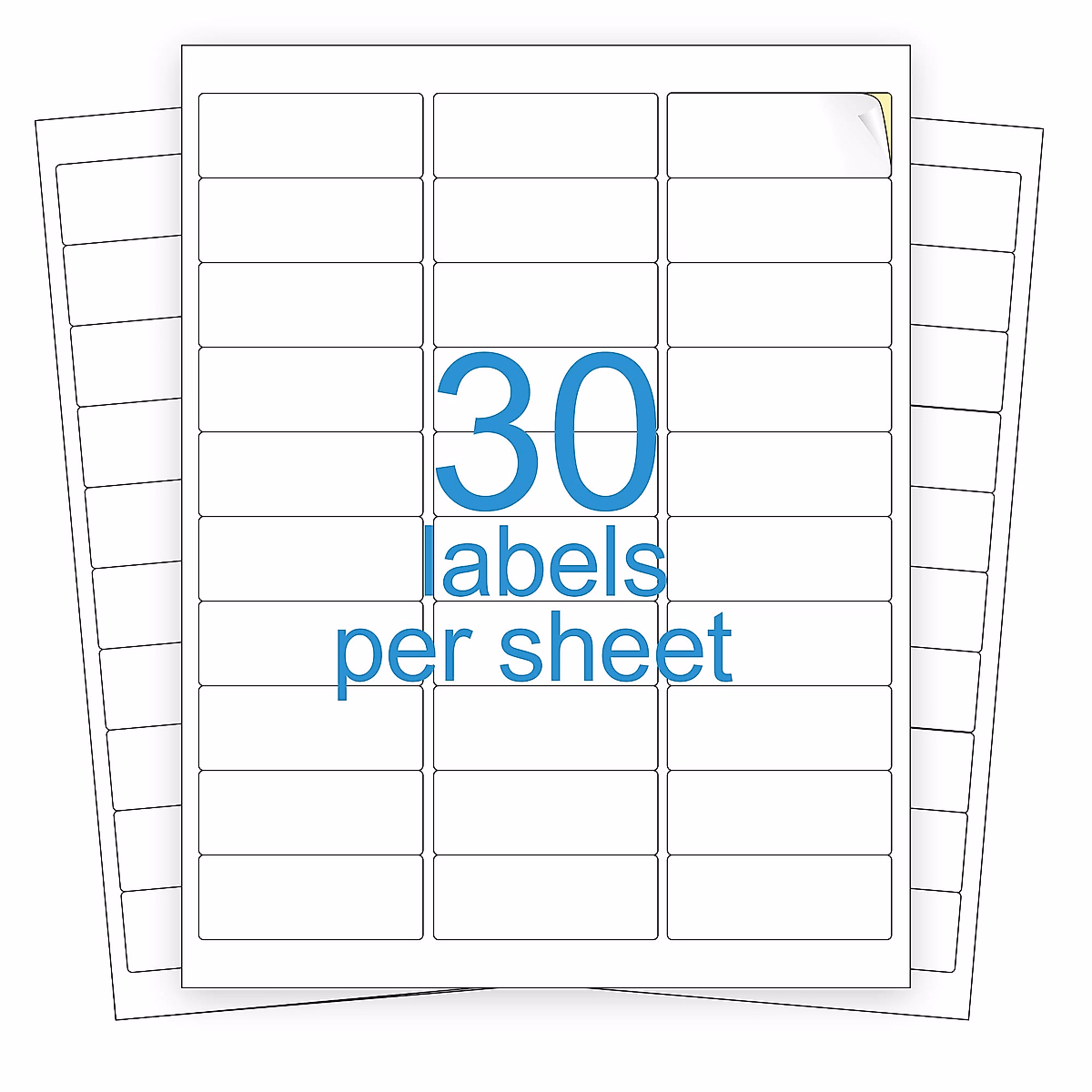 KKBESTPACK Label Sticker, Address Labels – 30 Up Shipping Labels 1” x 2-5/8” Self-Adhesive Barcode FNSKU Stickers for Inkjet and Laser Printer (100 Sheets / 3000 Labels) (KK30)