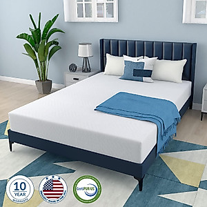 MLILY Queen Mattress, 10 Inch Memory Foam Mattress, Green Tea Queen Size Mattress in A Box, Medium Firm Mattress Queen for Pressure Relieving, CertiPUR-US Certified