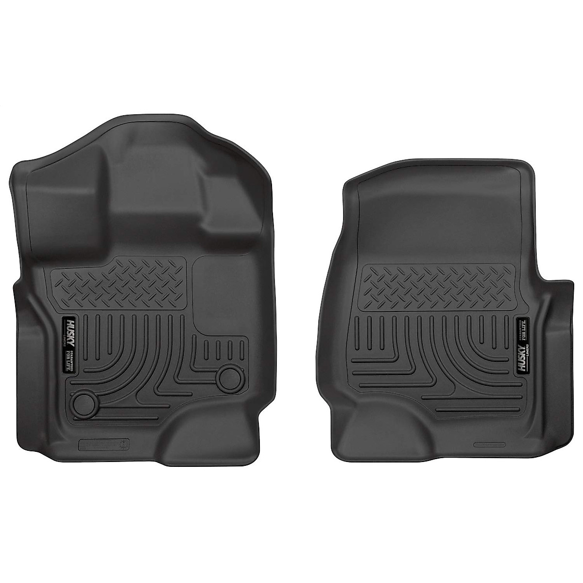 Husky Liners - Weatherbeater | Fits 2015 - 2024 Ford F-150 SuperCrew/SuperCab (Includes 22 - 24 Lightning Model) - Front Liners - Black, 2 pc. | 18361