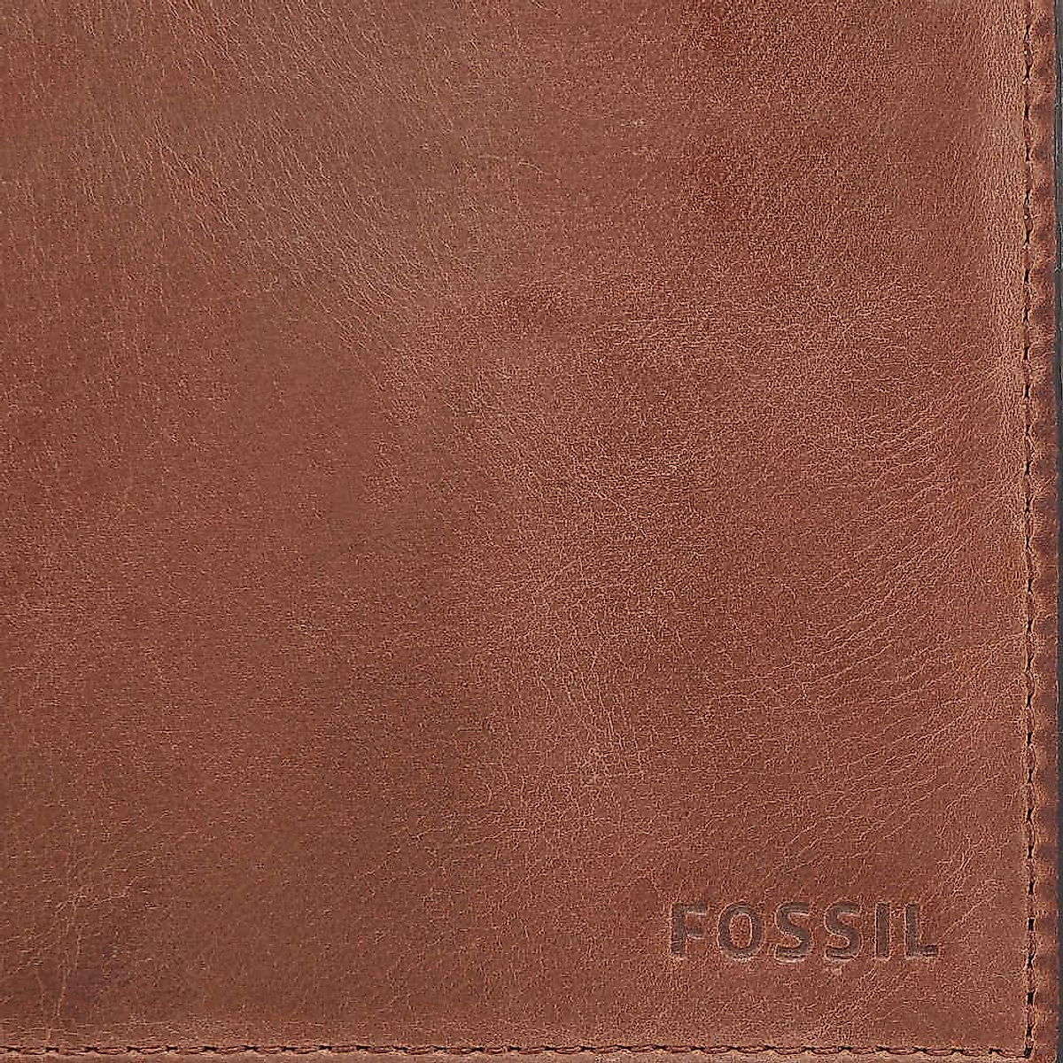 Fossil Men's Derrick Leather RFID-Blocking Bifold with Coin Pocket Wallet, Brown, (Model: ML3687200)
