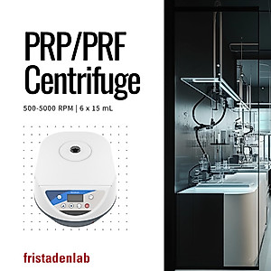 Fristaden Lab Centrifuge | for PRP and PRF | USA Company | 500-5000 RPM | 6 x 15 mL