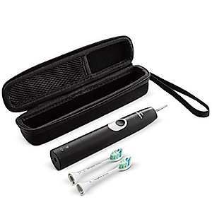 caseling Hard Toothbrush Travel Case Fits Philips Sonicare Protective Clean 4100 Sonicare 2 Series Portable Toothbrush Holder with Easy Grip Carry Strap (Small (Great for Travel))