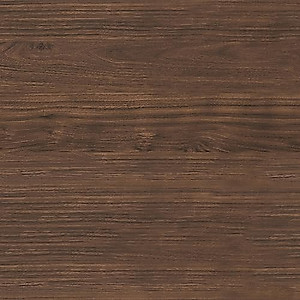 Martha Stewart Ollie Home Office Desk with 3 Drawers in Walnut Wood Grain with Polished Brass Hardware