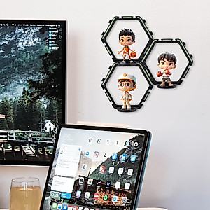 7pcs Riser Display Shelf for Funko POP Figures, Display Shelf Wall Mount for Decoration Collectible Display Stands Showcase Floating Shelves Display Ledge