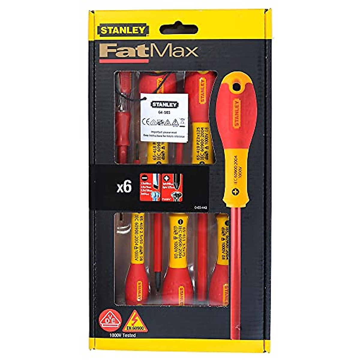 Stanley 0-65-443 Screwdriver-Set (6-piece), Multicolor