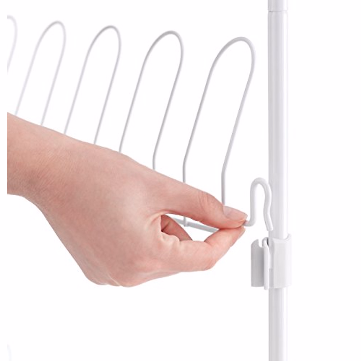 Whitmor 18-Pair Over The Door Shoe Rack, Unisex, White