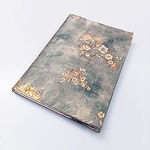 Book Sleeve Cover ( Flowers )| Hard Books Cover A5(8-1/4''x 5-13/16'') for Paperback,Washable Fabric,Fits Thickness Adjustable
