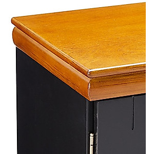 Kings Brand Furniture - Wood Buffet Cabinet Console Table, Black / Walnut