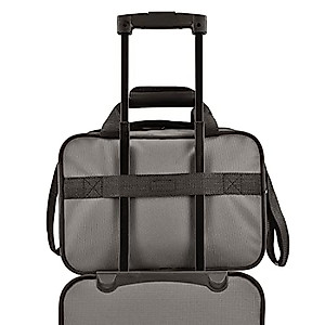 U.S. Traveler Rio Rugged Fabric Expandable Carry-on Luggage Set, Grey, 2 Wheel