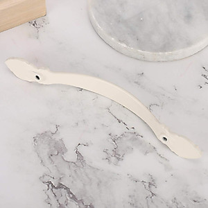 HYEIUIRA 10 Sets Door Pull Handles Ivory White Simple Style Office Drawer Cabinet Universal 96MM