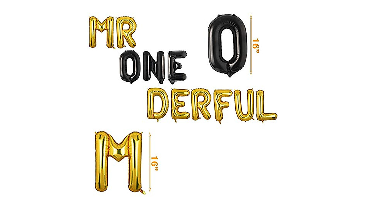 Mr. Onederful 1st Birthday Decorations Kit - Perfect for Little Man Party