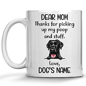 Personalized Black Labrador Retriever Coffee Mug, Custom Dog Name, Customized Gifts For Dog Mom, Mother's Day, Birthday Halloween Xmas Thanksgiving Gift For Dog Lovers Mugs
