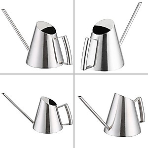 900ml Stainless Steel Watering Can Bonsai Watering Pot with Long Spout Modern Style for Gardens Plants Indoor and Outdoor