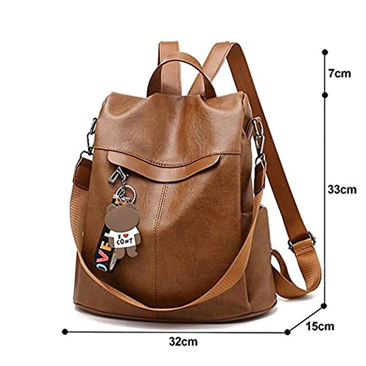 NAITOKE Women Backpack Purse PU Leather Anti-theft Lightweight Ladies Travel Backpack,B0298 yellow