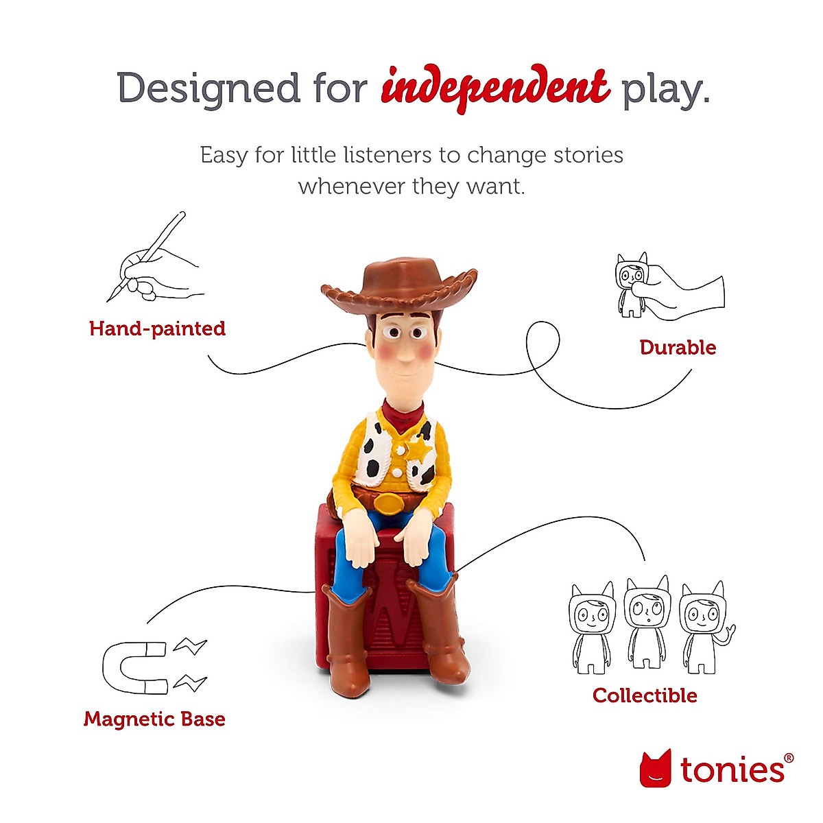 Tonies Woody Audio Play Character from Disney and Pixar's Toy Story