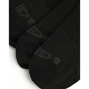 AND1 Men's Socks - PROPLATINUM Lightweight Quarter Cut Socks (24 Pack), Size 6-12.5, Black