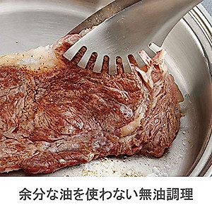 Vitakraft 6112 Frying Pan, 7.9 inches (20 cm), Induction Compatible, Stainless Steel, With Lid, Made in the USA