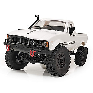 C24-1 RC Car Crawler 4WD Off-Road Truck with Bright Headlight, DIY Remote Control Children, Climbing Vehicle Speed Model Toys