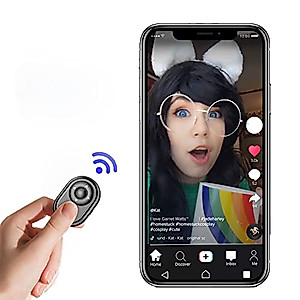 M3 Bluetooth Remote Camera Shutter Clicker & Page Turner for Cellphones/Tablets (Andriod 8.0+ and iOS 6.0+) - Selfies Remote, Scroll Pages for Tiktok eBook