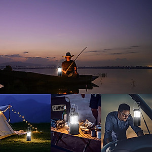 3000 Large Capacity Hand Crank Solar Camping Lantern, Portable Ultra Bright LED Torch, 23-26 Hours Running Time, USB Charger, Electronic Lantern for Outdoor