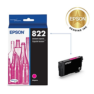 EPSON T822 DURABrite Ultra -Ink Standard Capacity Magenta -Cartridge (T822320-S) for Select Epson Workforce Pro Printers