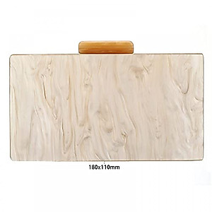 Women Acrylic Evening Clutch Vintage Evening Handbag for Elegant Banquet Evening Crossbody Handbag Box Clutch (Yellow)