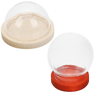 ULTECHNOVO 2pcs Glass Dome Glass Cloche Clear Display Case Cloche Dome Small Display Case Display Cases for Collectibles Glass Case for Display Figures House Decorations for Home Match Cloche