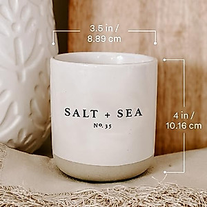 Sweet Water Decor Farmhouse Soy Candle | Apple, Cinnamon, Orange, Bourbon, and Nutmeg Scented Candles for Home | 12oz Cream Stoneware Jar, 60+ Hour Burn Time, Made in the USA