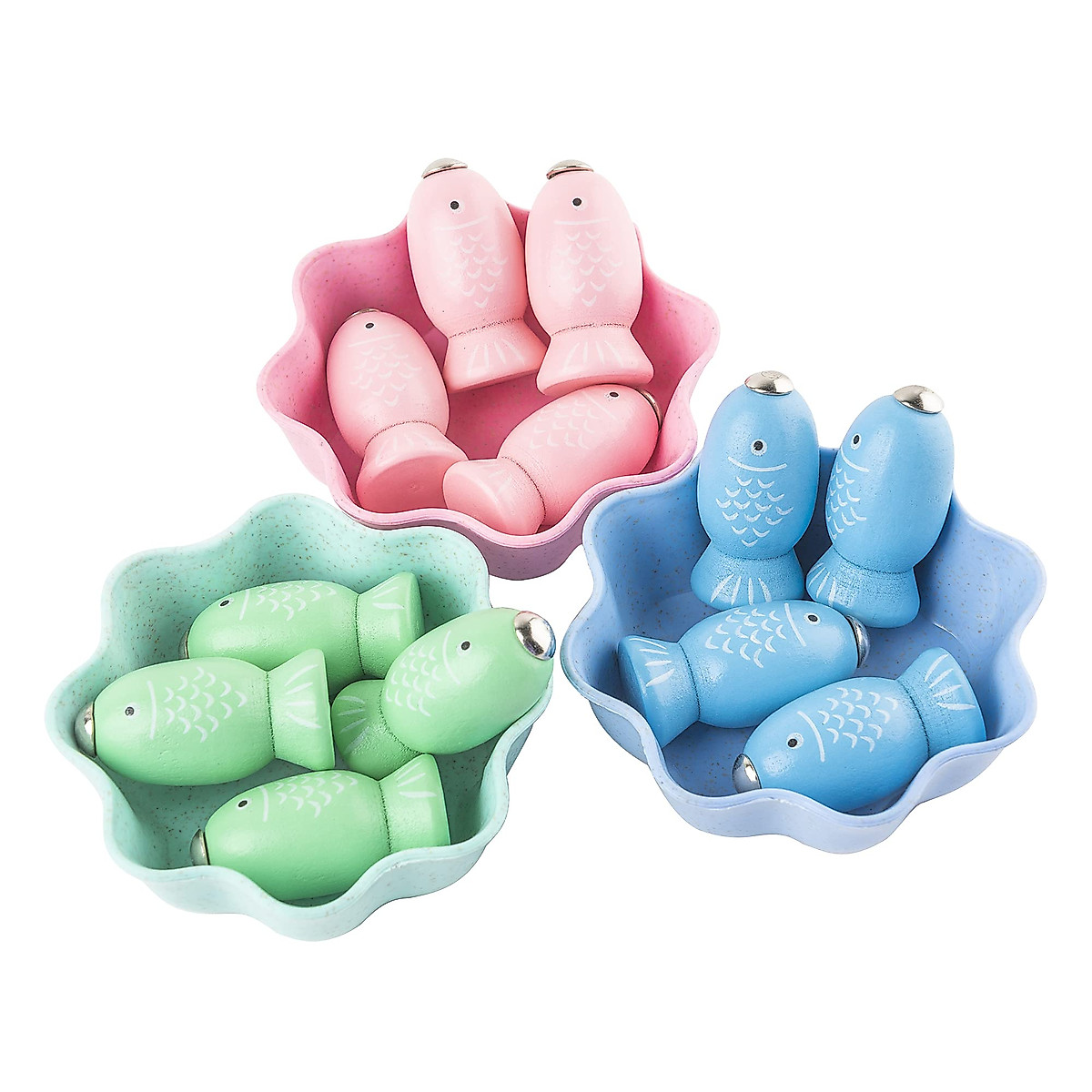 SSol & Sam Wooden Fishing Games - 2 in 1 Magnetic Fishing Toy and Toy Train - Fishing Toy & Train Toy for Toddlers and Kids Aged 3 & Up