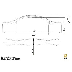 Dynasty Hardware P-80008-10B Arched Cabinet Hardware Pull, Aged Oil Rubbed Bronze