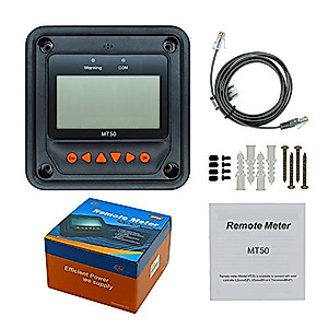 EPEVER Remote Meter MT50 for MPPT Solar Charge Controller LCD Display Monitoring Setting Reading for Tracer-AN, Triron-N, XTRA Series Regulator (MT-50 Remote Meter)