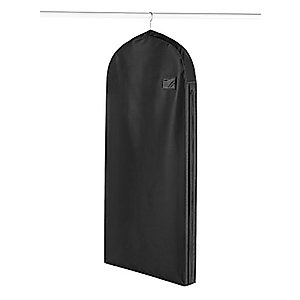 Whitmor Deluxe Zippered Dress Bag, Black