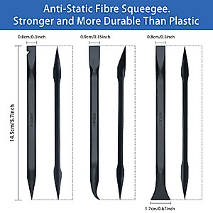 Aphrordity 9 Pieces Carbon Fiber Plastic Scraper Scratch Free Scraper Cleaning Pen-Shaped Scraper Tool for Crevice Cleaning Car Detailing Lottery Ticket Scratcher Food Scraper.Black