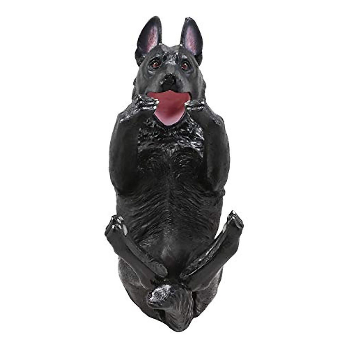 Ebros Lifelike Purebreed Pedigree Canine German Shepherd Dog Wine Bottle Holder Figurine As Kitchen Wine Cellar Countertop Centerpiece Home Decor Accent Dogs Puppies Statue (Black)