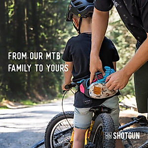SHOTGUN Kids Ride MTB Tow Rope + Child Hip Pack Combo | Child Bike Stretch Bungee Cord Pull Behind Attachment - Hip Pack Combo