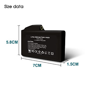 J JINPEI Replacement Battery Rechargeable Lithium Polymer Batteries for Heated Gloves Socks Jacket Clothes Li-ion Battery (4000mah/1PCS)