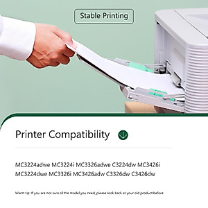 C3224 Toner Cartridge (5-Pack, 2BK/1C/1M/1Y) - Compatible C3210K0 C3210C0 C3210M0 C3210Y0 Toner Cartridge Replacement for Lexmark C3224dw C3326dw C3426dw MC3224i MC3426i MC3224dwe MC3326i Printer