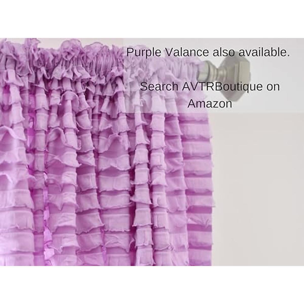 Lilac Purple Ruffle Crib Bed Skirt, Boho Baby Girl Ruffled Bedding Dust Ruffle Skirts, Extra Long 16 inch Gathered Standard Bedskirt Nursery Decor, AVTRBoutique