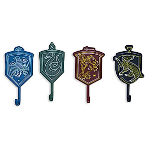Harry Potter Hogwarts Houses Wall Hooks Storage Rack | Set of 4