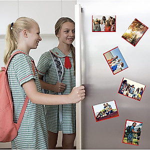 CHUNNIAO Red Magnetic Picture Frame 4X6 for Refrigerator 10 Pack,Photo Magnets Sleeves