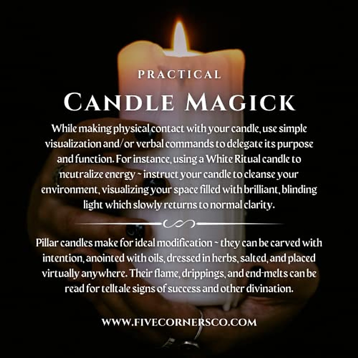 Spell Reversal Candle by Five Corners Co - 2x4 Double Action to Remove Curses and Evil Intention - Candle Magic for Spells, Conjure and Witchcraft - Black White Scented Pillar Candle