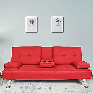 LTT Futon Sofa Bed, Sleeper Sofa, Folding Sofa Bed Dual-Purpose Multi-Functional Folding Bed Suitable for Small Space Configuration Apartment Dormitory