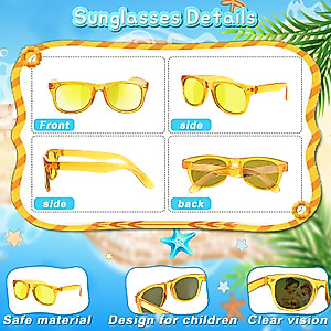 Kids Sunglasses Party Favors - 24 Packs Sunglasses Bulk for Kids with UV400 Protection in Bulk for Boys and Girls，Neon Sunglasses for Kids Birthday Graduation Party Gift