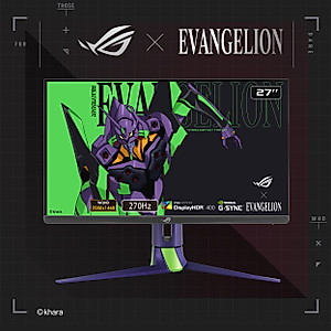 ASUS ROG Strix 27” 1440P EVA Edition HDR Gaming Monitor (XG27AQM-G) - QHD (2560 x 1440) & ROG Keris Wireless EVA Edition Gaming Mouse, Tri-Mode connectivity