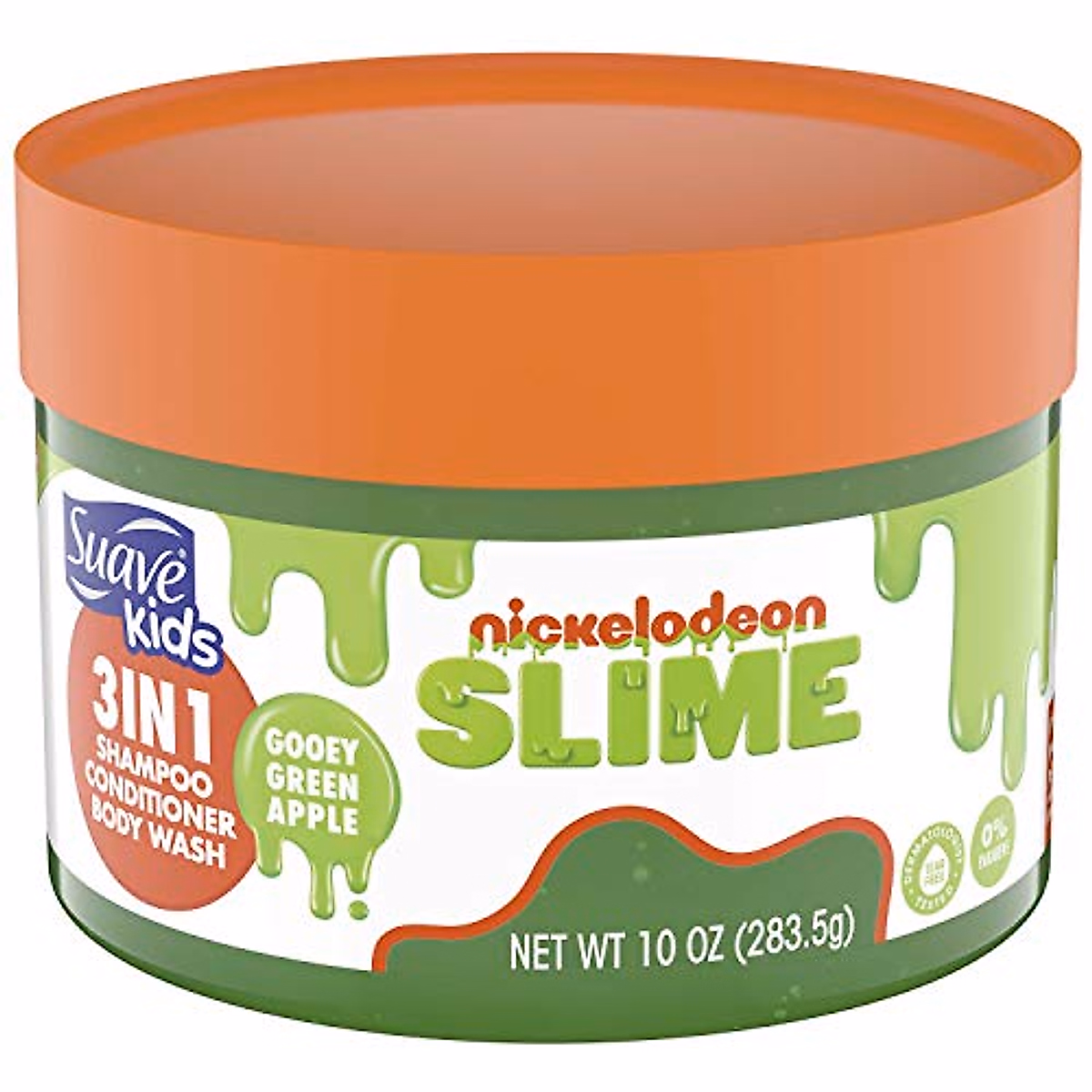 Suave Kids Shampoo, Conditioner, Body Wash 3 in 1 for Ease Gooey Green Apple Tear-Free 10 oz