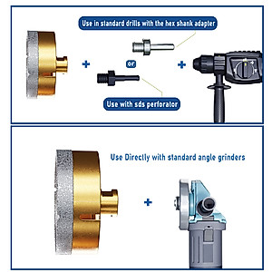 Diamond Hole Saw Kit 15PCS Tile Hole Saw 5/8-11 Thread - Diamond Drill Bits for Porcelain Tile - Diamond Hole Saw - Diamond Drill Bits - Diamond Bit - 6/8/10/12/16/20/25/30/35/45/55/68/100mm+adapters