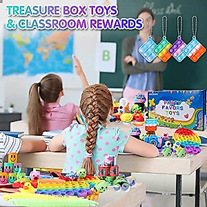 350 PCS Party Favors Toys for Kids, Easter Basket Stuffers, Fidget Toys Pack, Treasure Box toys for Classroom, Stocking Stuffers, Carnival Prizes, Goodie Bag Stuffers, Birthday Gift Bulk Toys for Boys and Girls