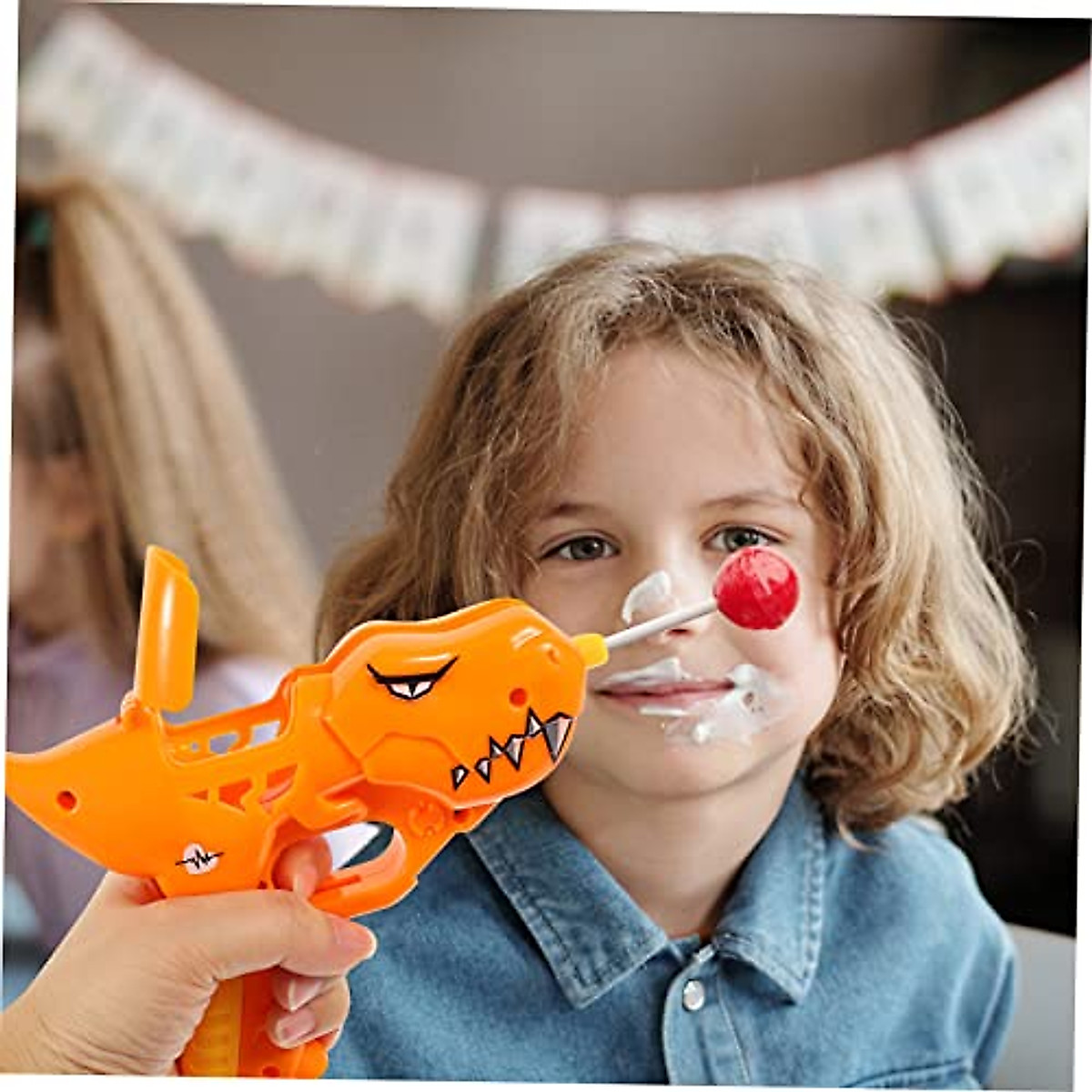 SAFIGLE Kids Robot Toy 6 pcs Sugar New for Ups Toy Shape Kids Dessert Gift Year Stand Robot Candy Electric -ups Surprise Birthday Party Prank Orange Colored Toys Creative