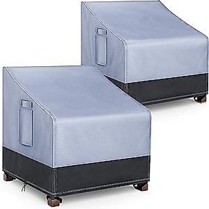 Fezosy Outdoor Furniture Cover, Patio Furniture Covers Waterproof for Chairs, Heavy Duty 600D Waterproof Patio Chair Covers, 32" W x 37" D x 36" H Lawn Outdoor Chair Cover 2-Pack