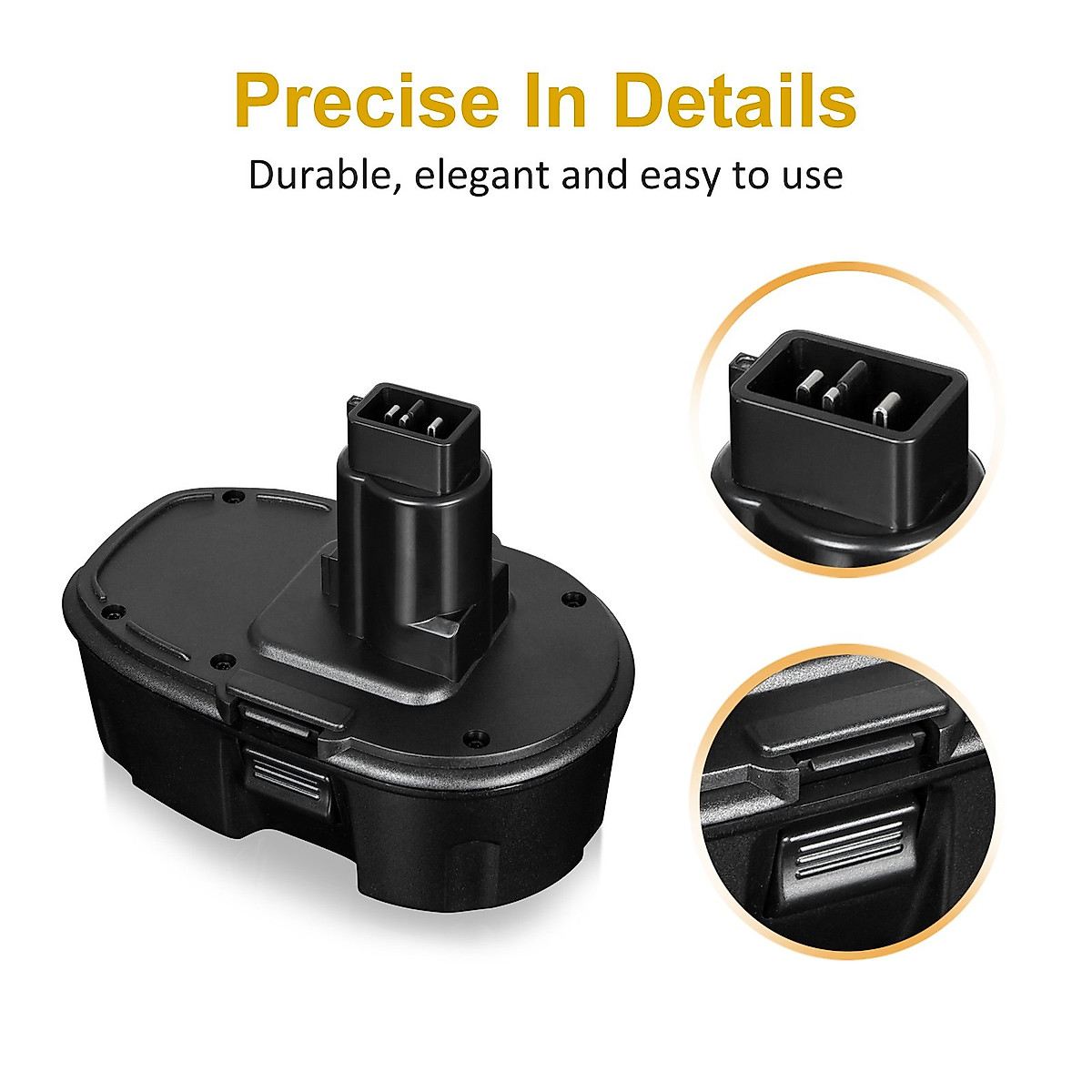 Orstaimer 3.5Ah Ni-CD Battery Replacement for Dewalt 18 Volt Battery XRP DE9096 DE9098 DW9095 DW9096 DW9098 DE9503 DC9099 dc9098 DE9039 DE9095 Compatible with 18V Cordless Power Tools 2Packs